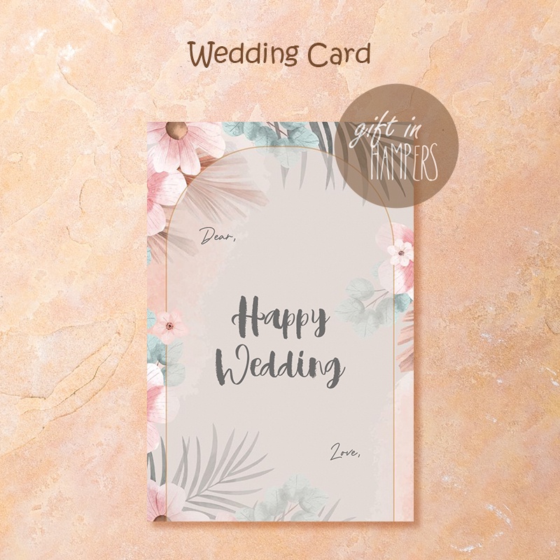 Jual KARTU UCAPAN WEDDING CARD FLORAL | Shopee Indonesia