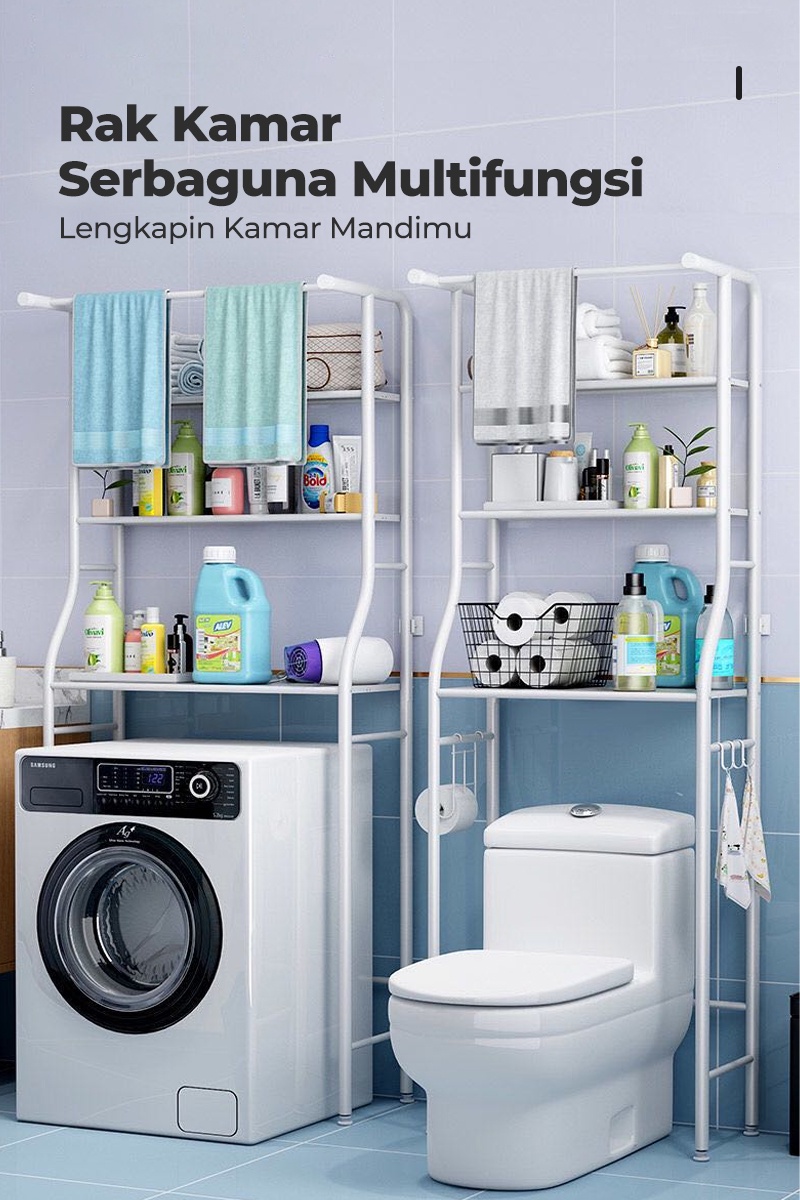 Jual Dejavu Rak Toilet Kamar Mandi Stainless Steel Serbaguna Organizer ...