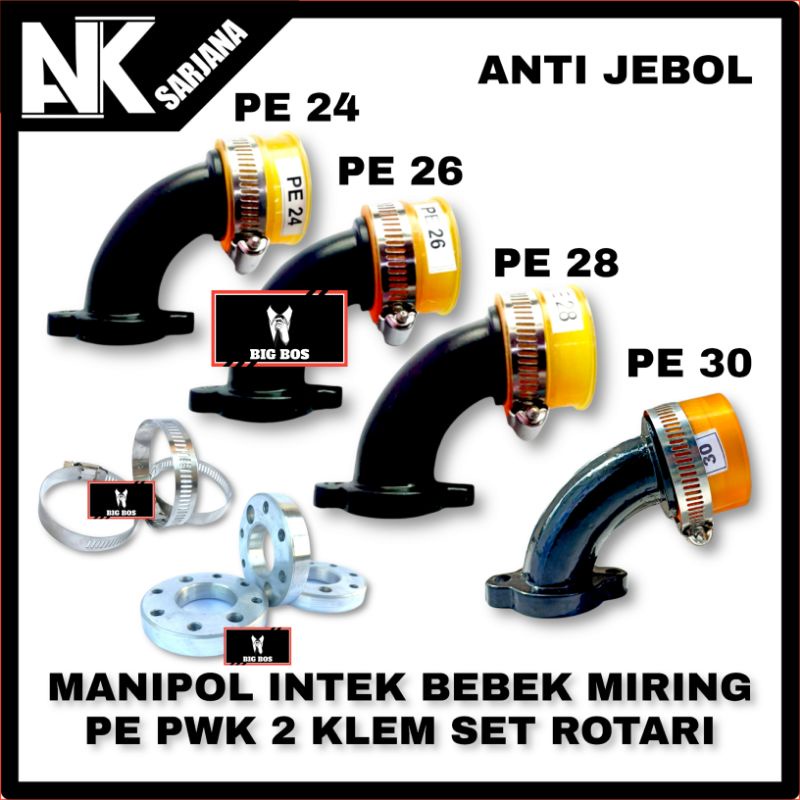 Jual MANIPOL INTEK TEFLON INTAKE MANIPOL TEFLON MOTOR BEBEK NETRAL BUAT KARBU PE PWK PE 34 PE 32 ...