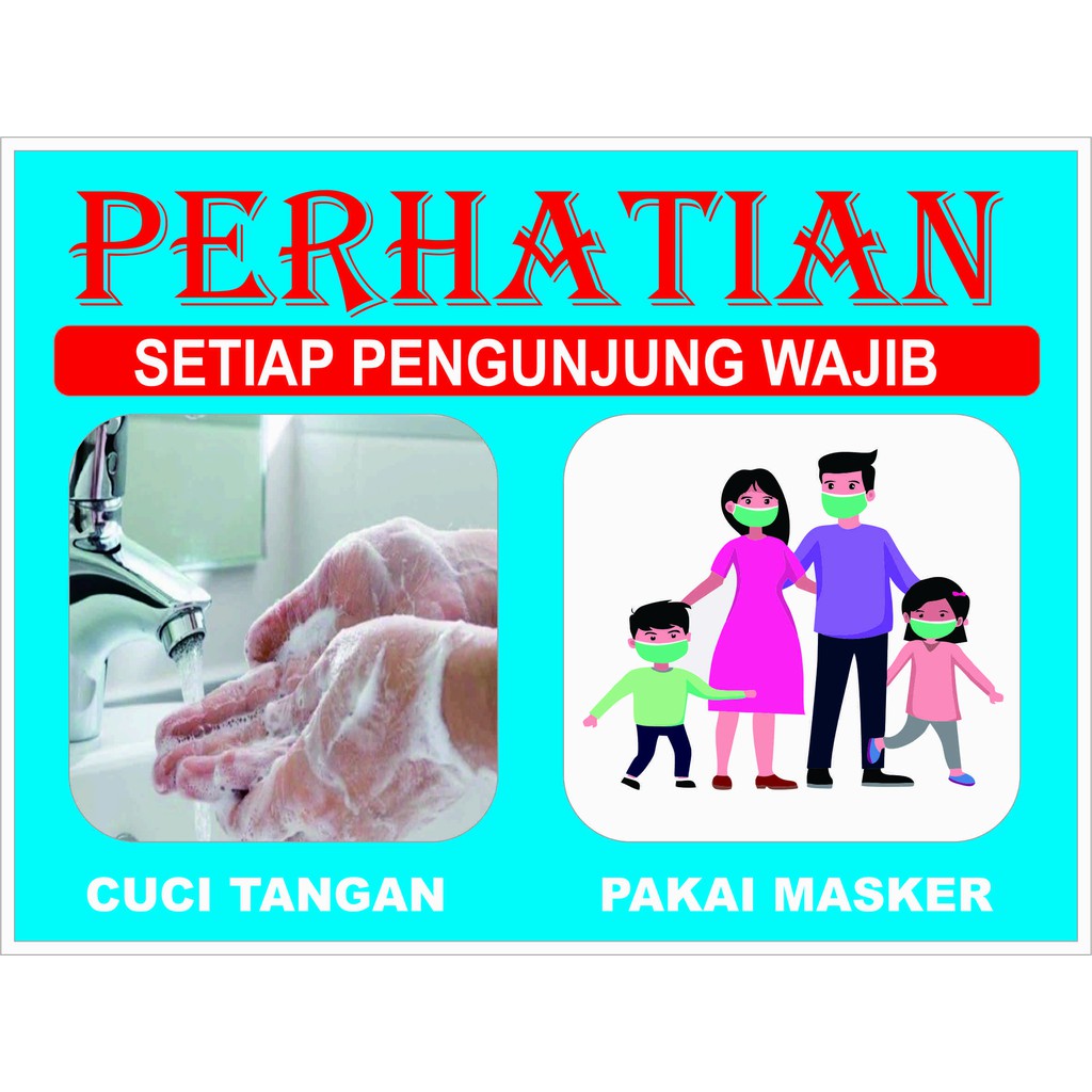 Jual STIKER PERHATIAN PENGUNJUNG | Shopee Indonesia