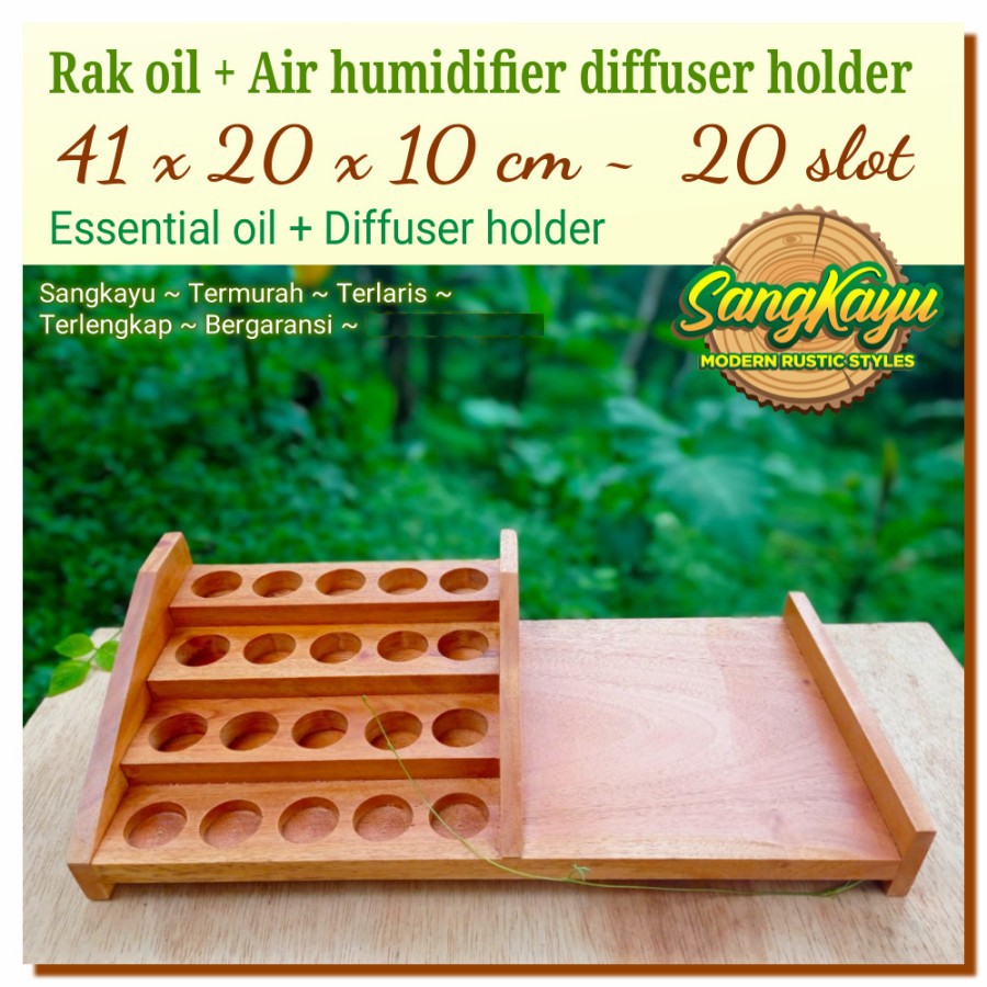Jual SangKayu Rak Oil Kayu 41x20x10 cm Air Humidifier Diffuser Holder ...