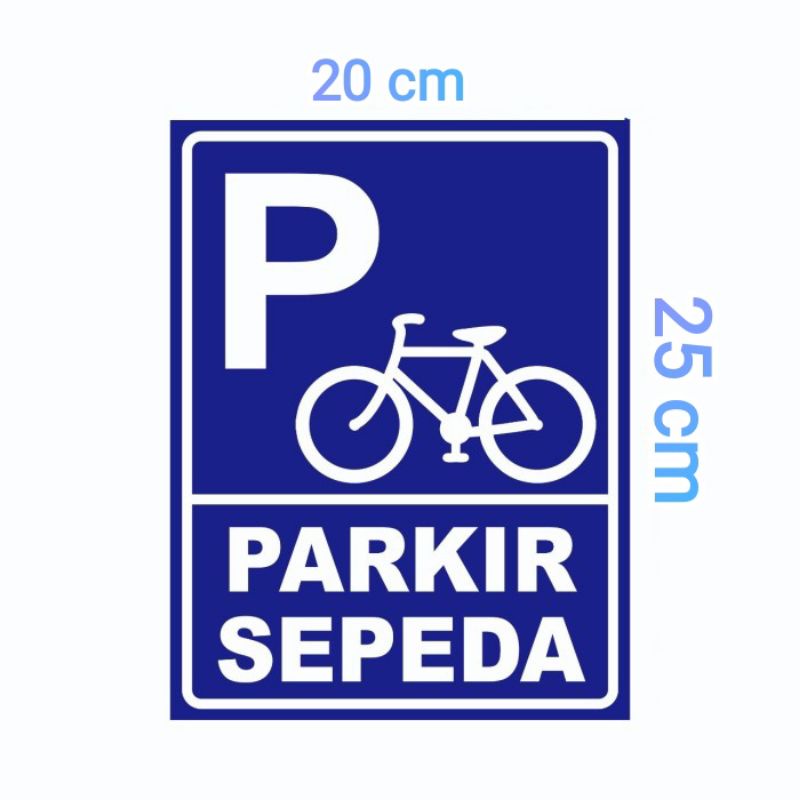 Jual Stiker tulisan parkir sepeda stiker parkir sepeda stiker sign uk ...