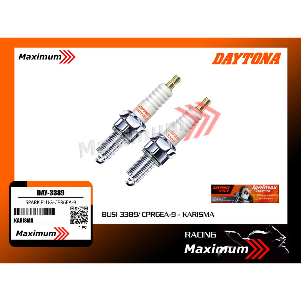 Jual Daytona Busi Racing (3389) CPR6EA-9/ Busi Karisma, Supra X125 ...