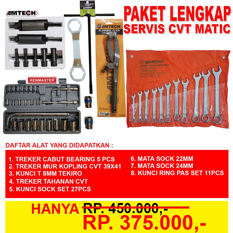 Jual PAKET TREKER SERVIS CVT MATIC LENGKAP BERKUALITAS | Shopee Indonesia
