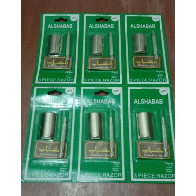 Jual (1Pack Isi 6 Pcs) Alat Cukur+Silet Gagang Besi ALSHABAB/Alat Cukur ... Jual (1Pack Isi 6 Pcs) Alat Cukur+Silet Gagang Besi ALSHABAB/Alat Cukur ...