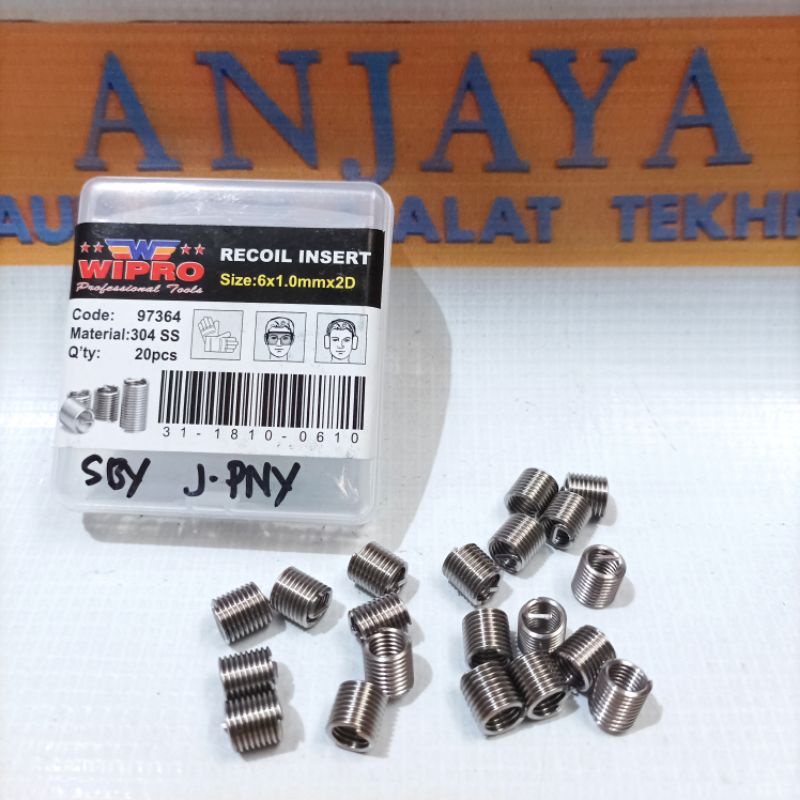 Jual WIPRO Recoil Insert M6 x 1.0 2D / Grip Coil ( JUAL/pcs ) | Shopee ...