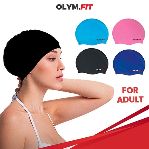 Jual OLYM.FIT HIGH QUALITY Topi Renang Dewasa Silicone Swim Swimming ...