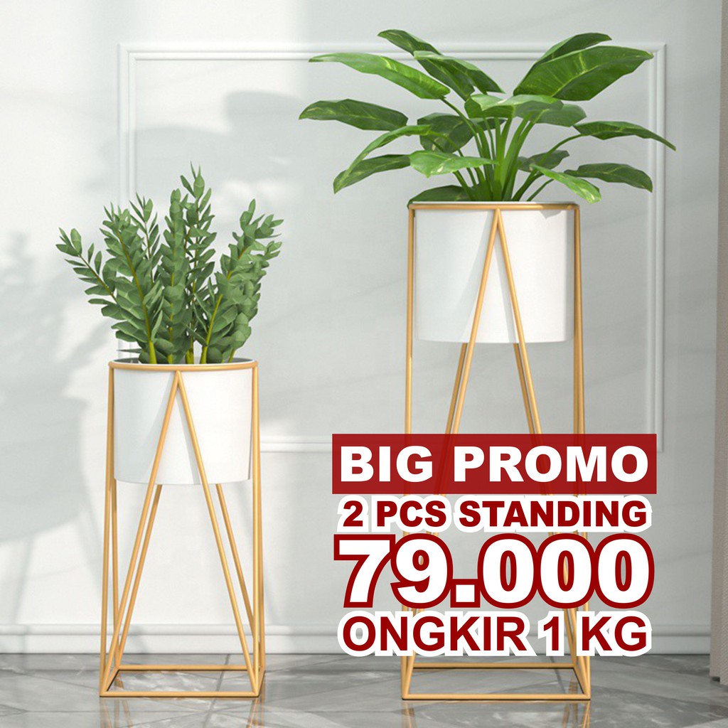 Jual [SP - 1]Standing Pot bunga- Standing besi Bunga - Rak Bunga - Rak ...
