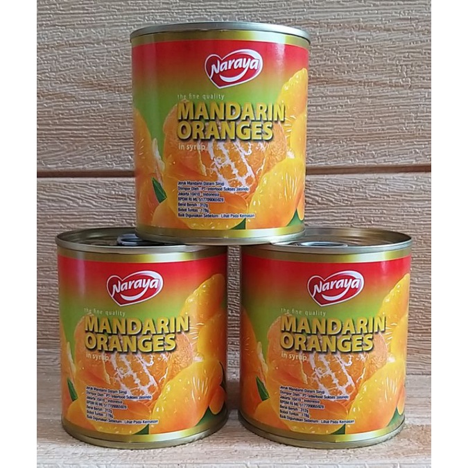 Jual MURAH Jeruk Naraya Mandarin Kaleng 312gr / Jeruk Kaleng / Buah ...