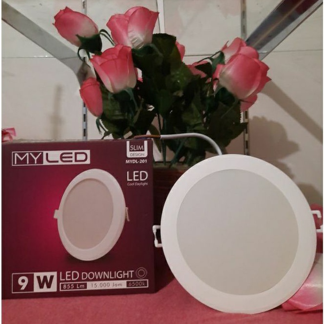 Jual Lampu Downlight Led 9w cahaya putih terang. Led Panel Ib bulat 3in ...