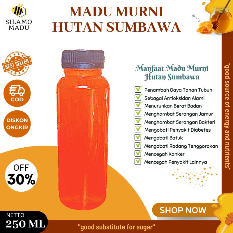 Jual MADU MURNI HUTAN SUMBAWA 250 ML | SILAMO MADU | MADU ASLI HUTAN ...