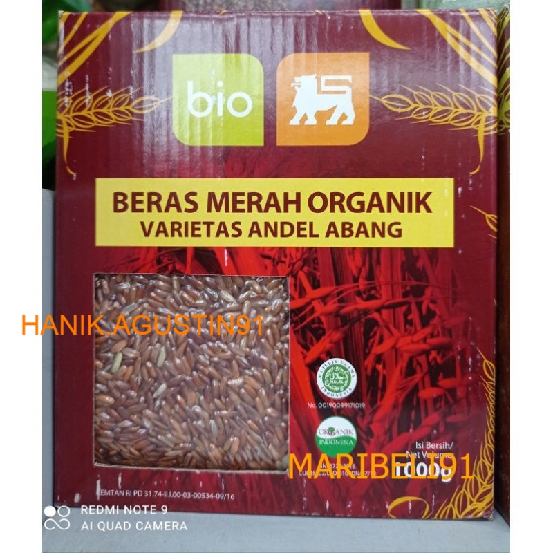 Jual Bionic Farm Beras Merah Organik 1 Kg / Varietas andel abang ...