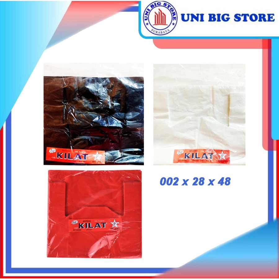 Jual Tas Kantong Kresek BINTANG KILAT 28 02 48 Hitam Putih Merah Plastik 50 Lembar PACK | Shopee ...