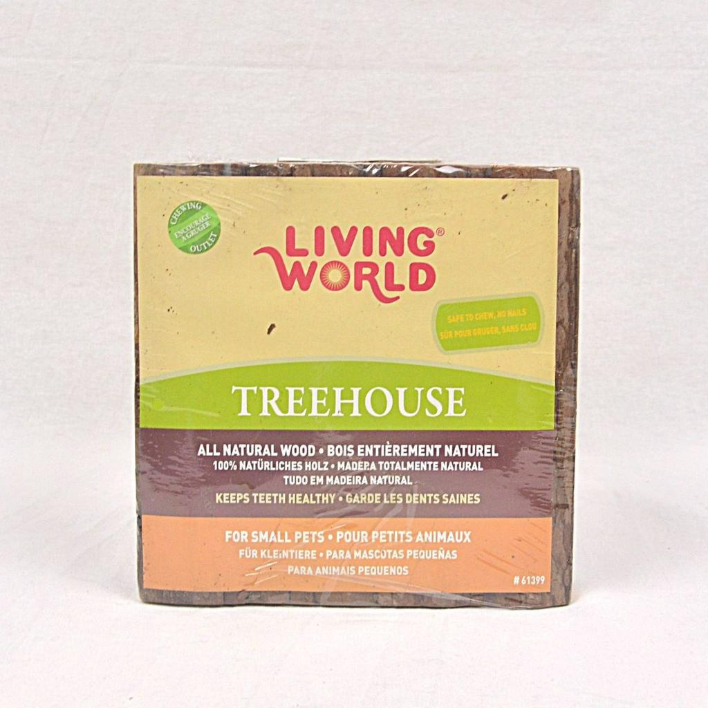 Jual LIVINGWORLD Rumah Small Animal Treehouse Real Wood Cabin Small ...