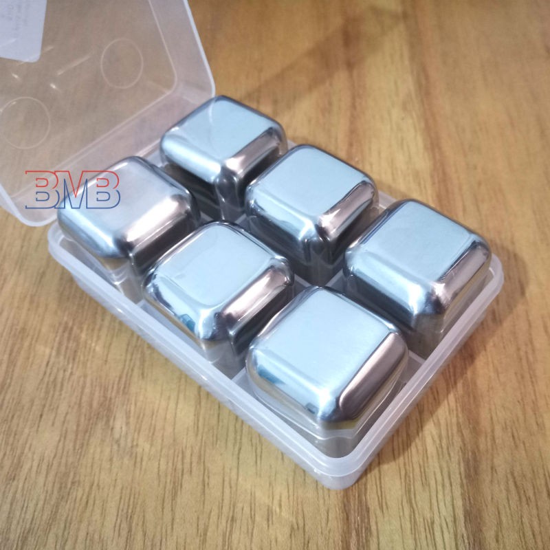 Jual ENAM Es Batu Stainless Steel Ice Cube | Shopee Indonesia