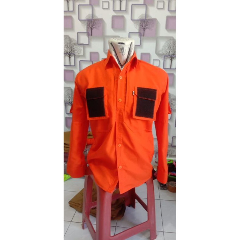 Jual Kemeja Tactical Orange/Kemeja Basarnas/Kemeja Bpbd/Baju Tactical ...