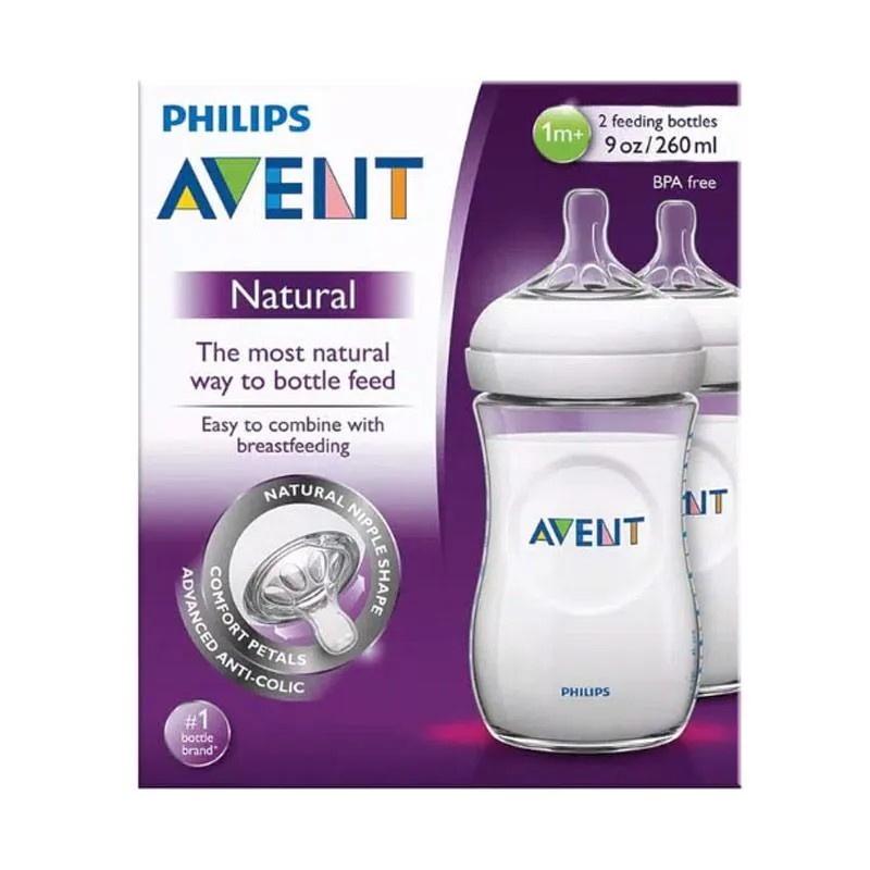 Jual Botol Susu Philips Avent Natural Twin 260 ML ( 2 PCS ) Cutee ...