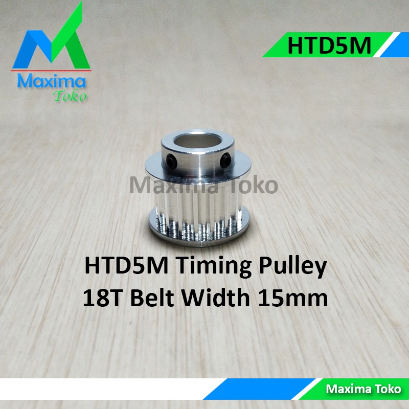 Jual HTD5M Timing Pulley Gigi 18 Teeth Bore 6mm 6.35mm 8mm 10mm 12mm ...