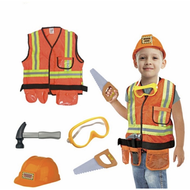 Jual kostum pekerja bangunan / construction worker costume cosplay ...