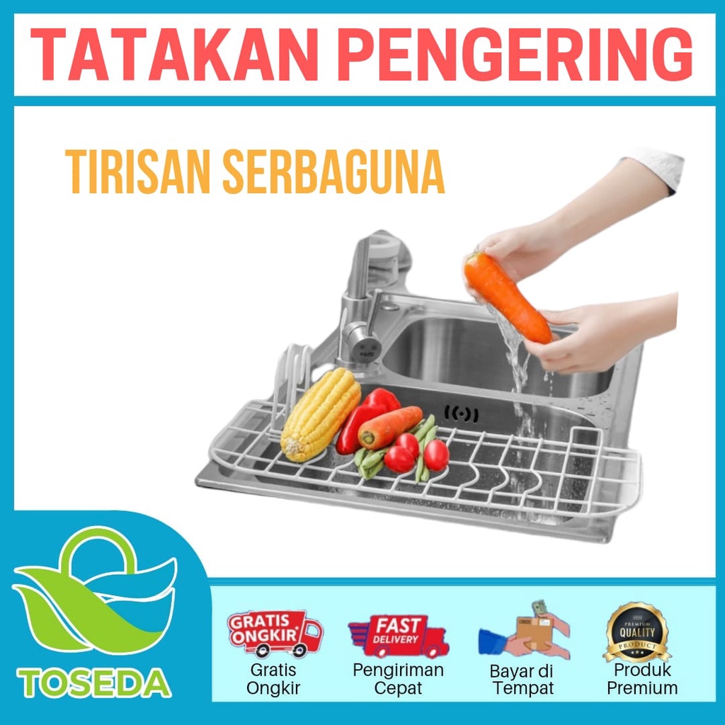 Jual Rak Pengering Piring Rak Besi Peniris Alat Dapur Piring Dish Dryer ...