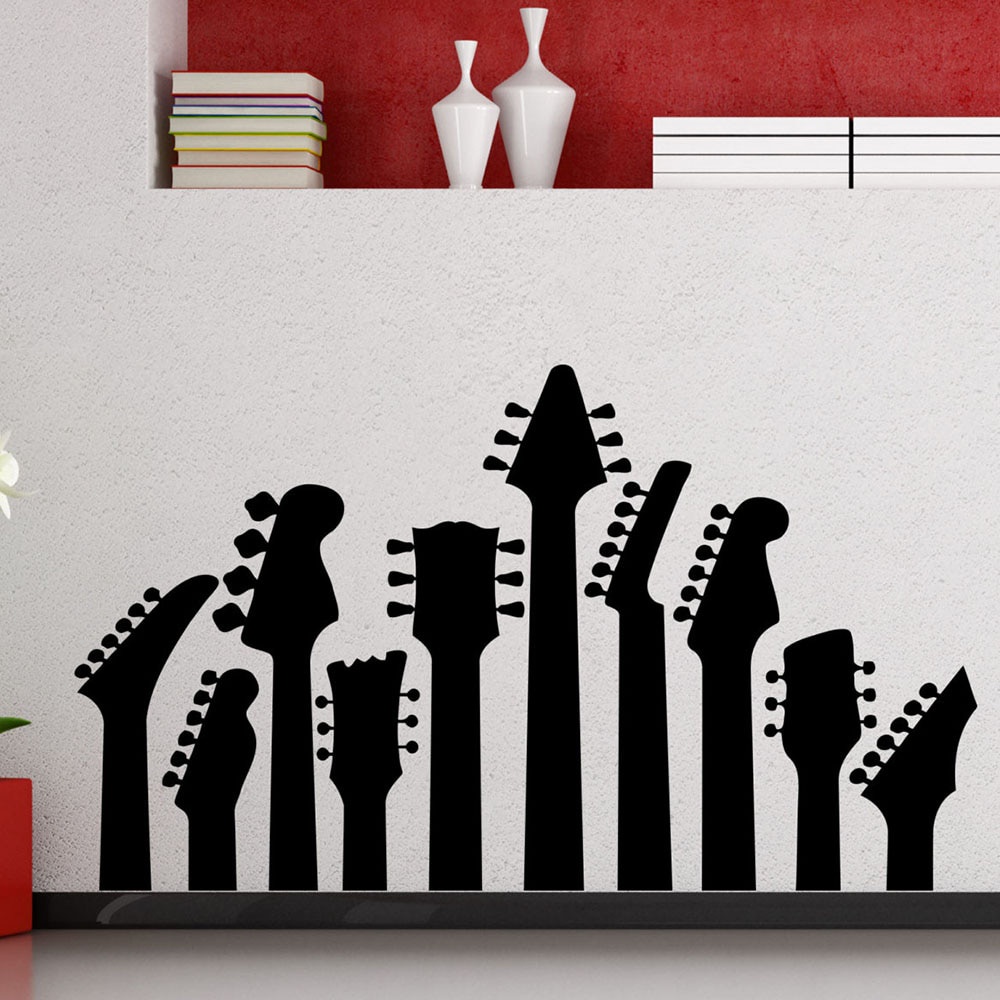 Jual Wall Cutting Sticker Music Gitar Dinding Heavy Metal Rock Alat ...