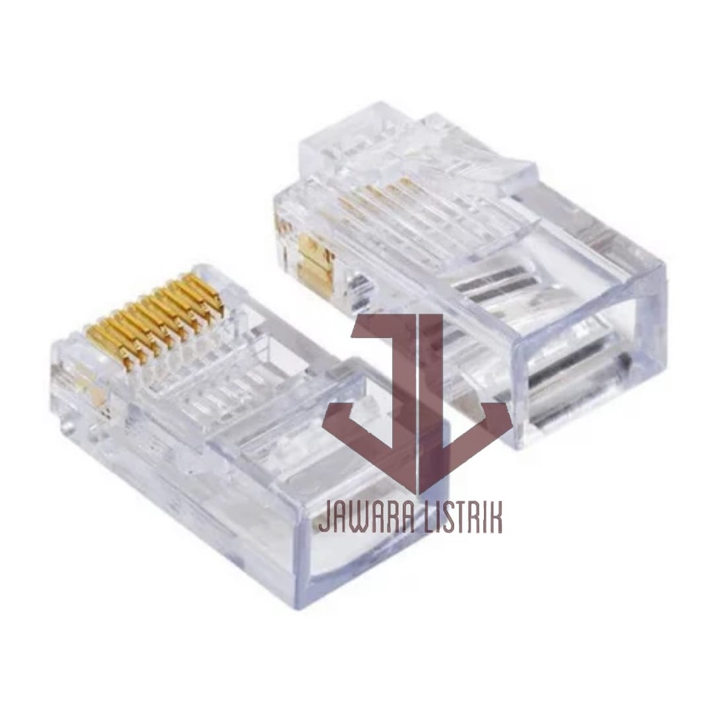 Jual CONECTOR RG45 CAT5 JACK KONEKTOR RG45 KEPALA KABEL UTP LAN RG45 ...