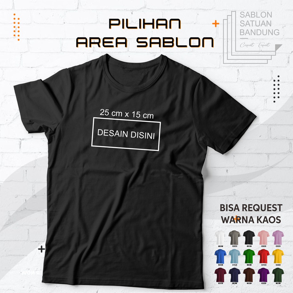 Jual Sablon Kaos Custom Desain Sendiri Foto Nama Satuan Sablon DTF ...