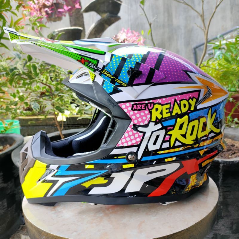 Jual HELM JPX CROSS FOX1 X10 WHITE ORI HELM CROSS JPX PUTIH HELM TRAIL ...