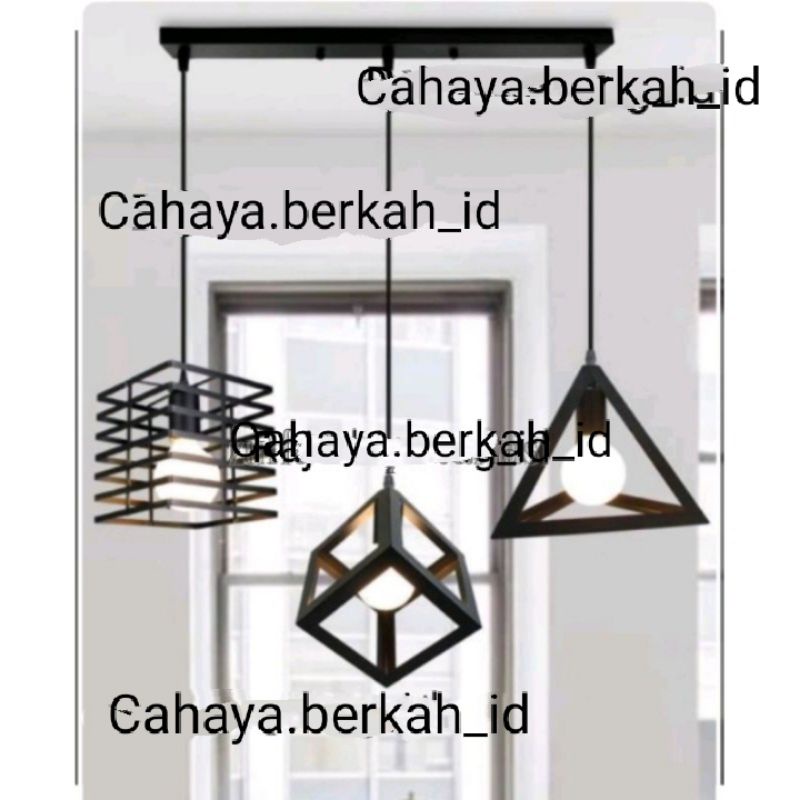 Jual Lampu Gantung 3 In 1 Set Segitiga Minimalis Lampu Modern Lampu ...