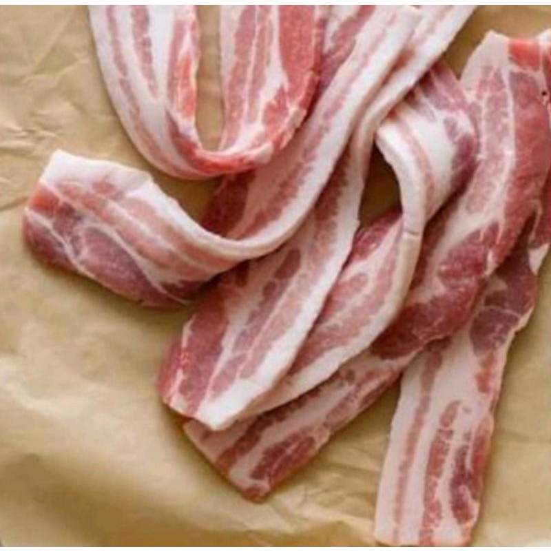 Jual PREMIUM PORK BELLY SLICE / DAGING BABI SAMCAN GILING MESIN 1KG ...