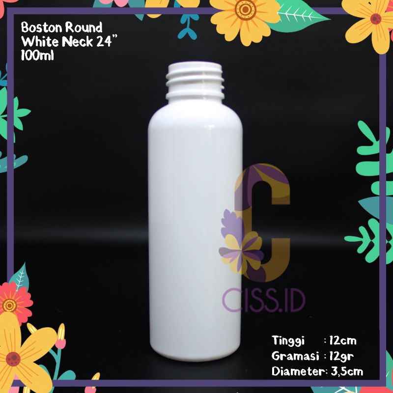 Jual BOTOL PLASTIK BR 100ML WHITE PUTIH SUSU TANPA TUTUP PET NECK 24MM SPRAY FLIPTOP PRESSTOP ...
