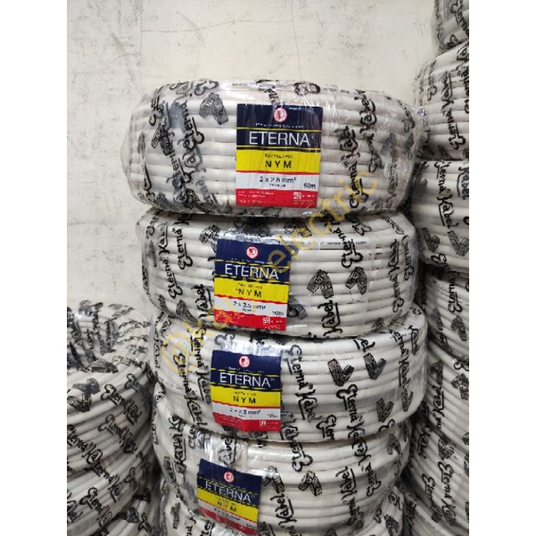 Jual KABEL LISTRIK KAWAT TEMBAGA ETERNA 2X2.5MM 2X2,5MM 50METER ORIGINAL | Shopee Indonesia