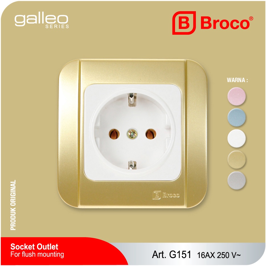 Jual Broco Electrical Galleo G151 Stop Kontak | Shopee Indonesia