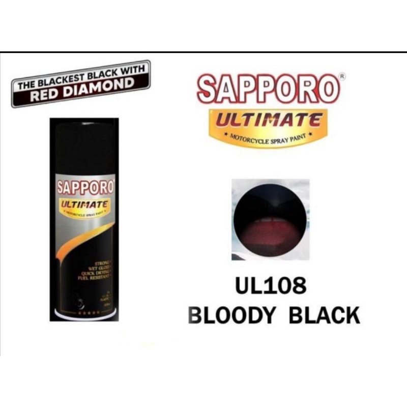 Jual SAPPORO ULTIMATE UL108 BLOODY BLACK SERIES DIAMOND RED CAT SEMPROT ...