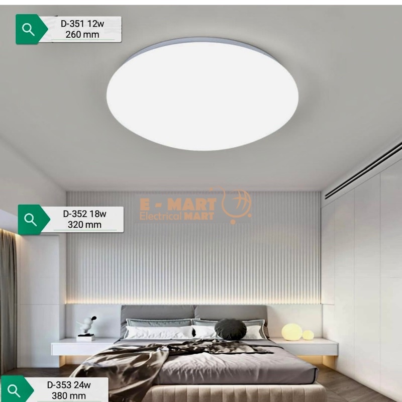 Jual Kap Baret / Celling Lamp LED 12W Putih Bulat Outbow Minimalis ...