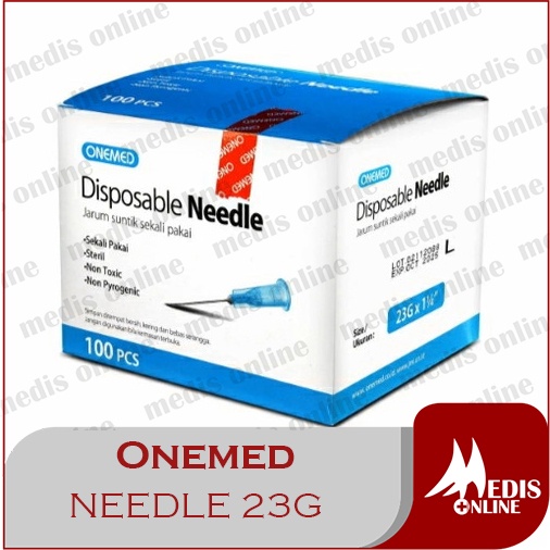 Jual Needle 23 ONEMED / Jarum 23 ONEMED / Needle 23G / Jarum 23G | Shopee Indonesia