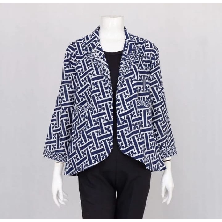 Jual LANGITJUA BATIK SOLO - Atasan Baju Kerja Batik Model Blezer Busui dan Bumil Friendly ...