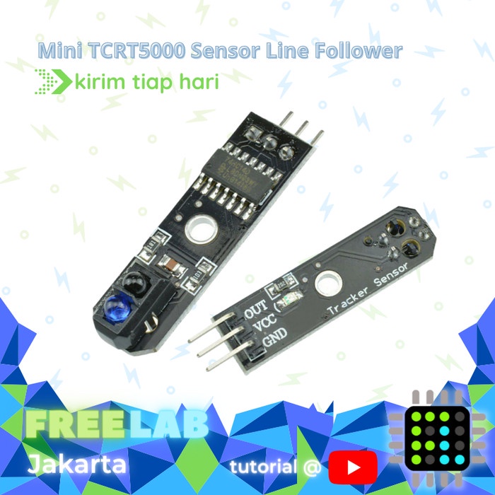 Jual Mini Sensor TCRT5000 IR Line Follower TCRT 5000 3 Pin Out Digital 5V | Shopee Indonesia