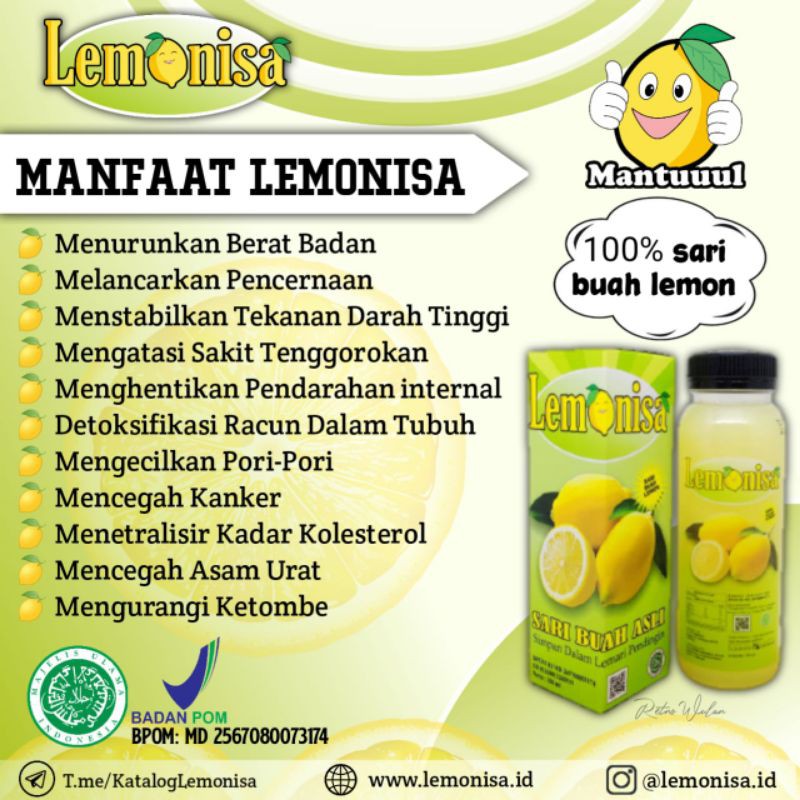 Jual Lemonisa minuman sari Lemon ASLI | Shopee Indonesia