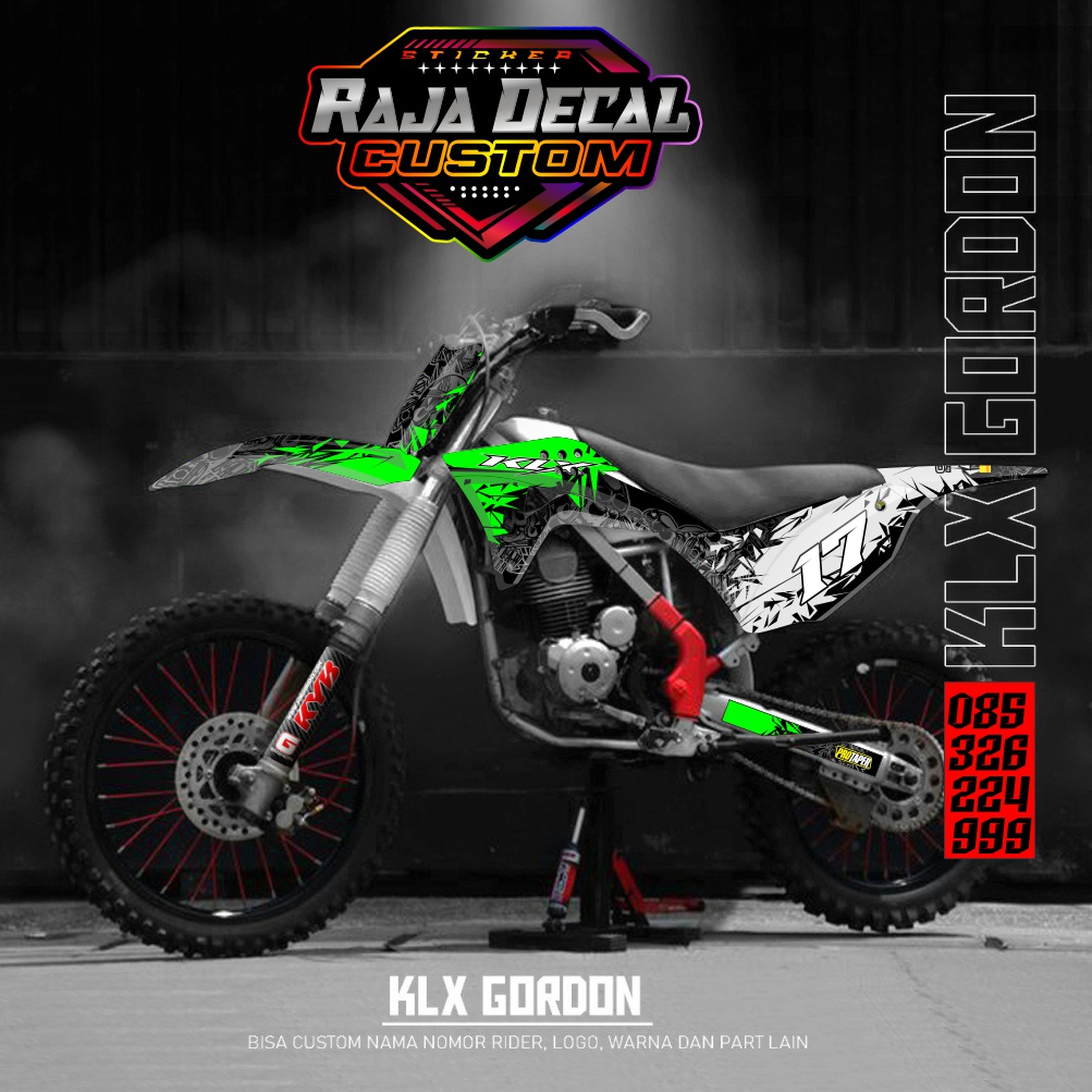 Jual Decal Sticker Kawasaki KLX Gordon Fullbody_Stiker Dekal KLX Gordon ...