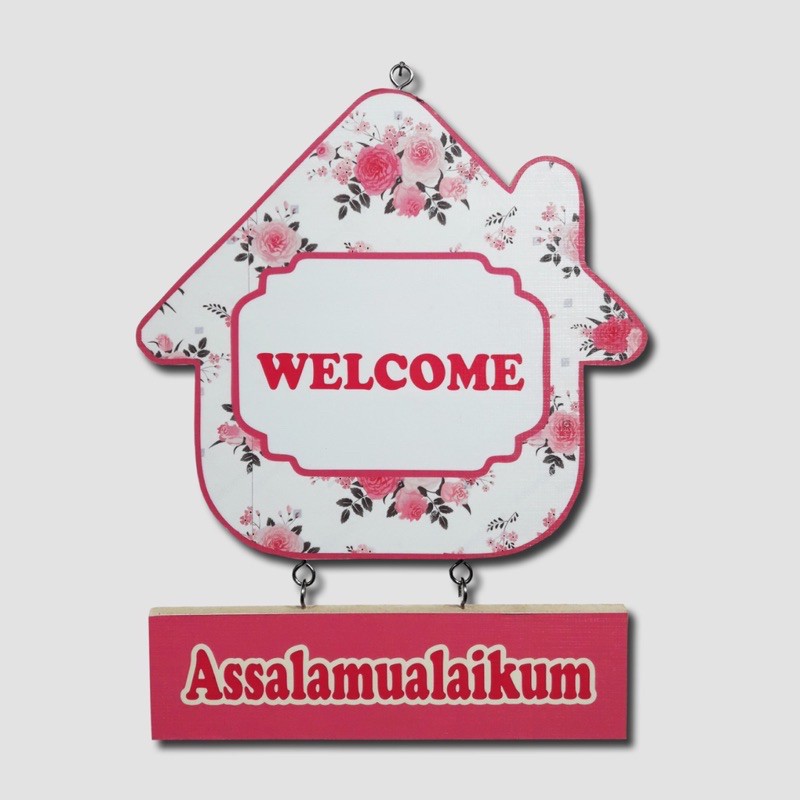 Jual Prima Shabby Craft Hiasan Dinding Poster Pajangan Wall Decor Welcome Doa Masuk Rumah ...