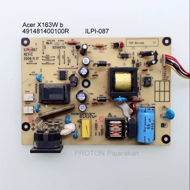 Jual PSU LCD Monitor Acer X163W b AL1603W H163HQ . Power Supply ...