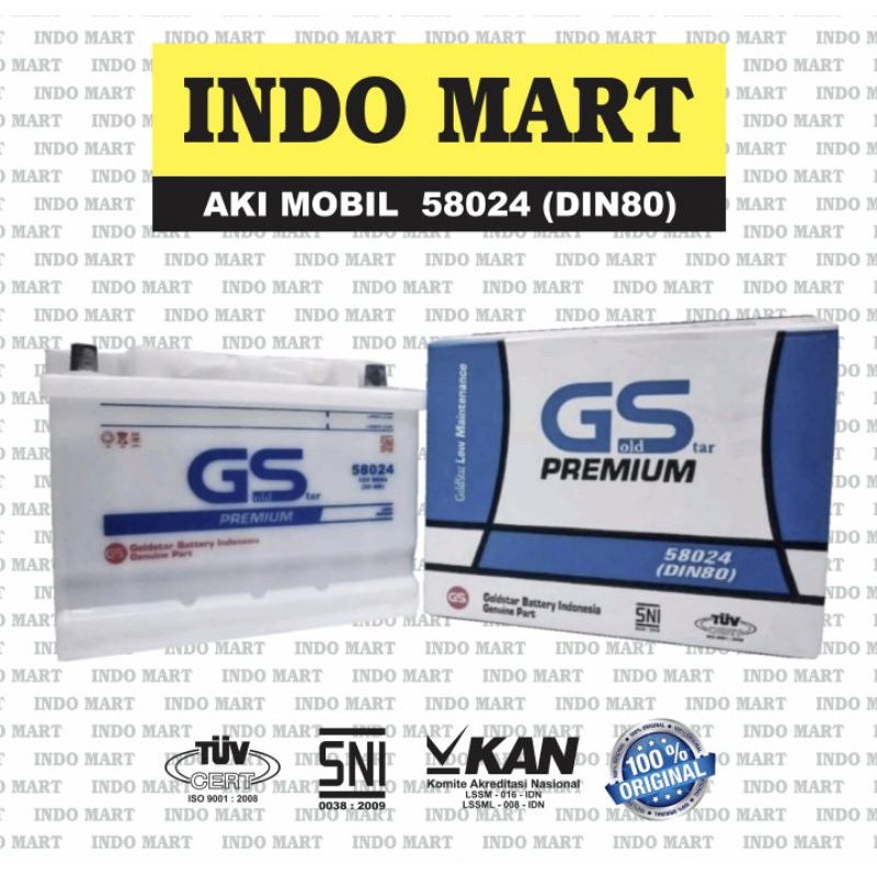 Jual Aki Mobil DIN 58024 12V 80Ah Innova Reborn Diesel BMW Mercedez Benz Volvo Audi Volkswagen ...