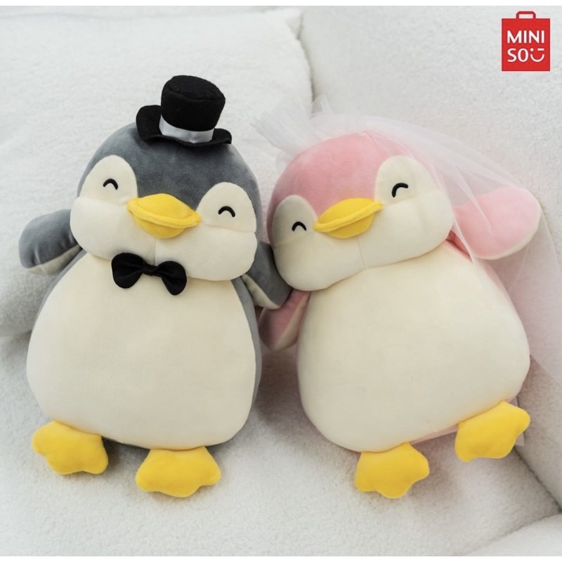 Jual Miniso boneka pinguin weeding penguin plush toy boneka pinguin ...
