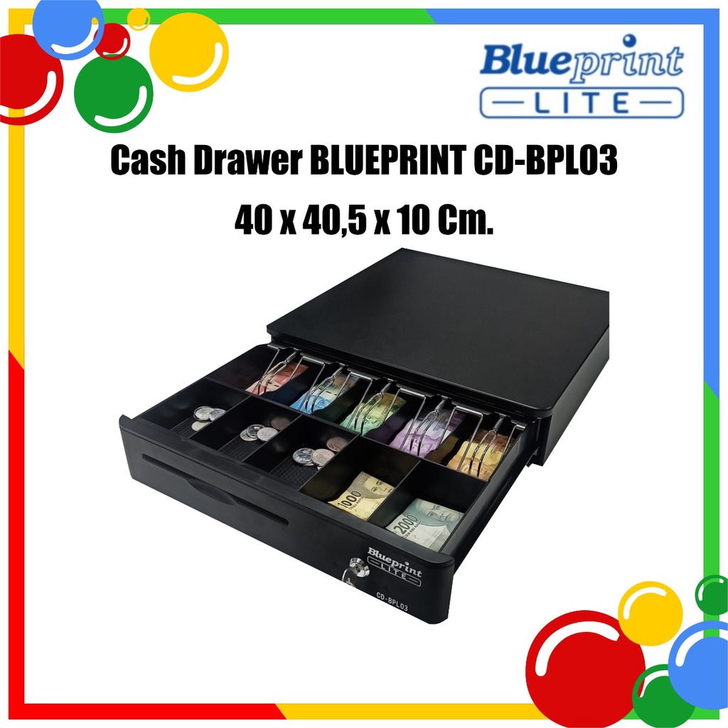 Jual Cash Drawer Laci Kasir Uang BLUEPRINT CD-BPL03 40x40,5x10 Cm ...