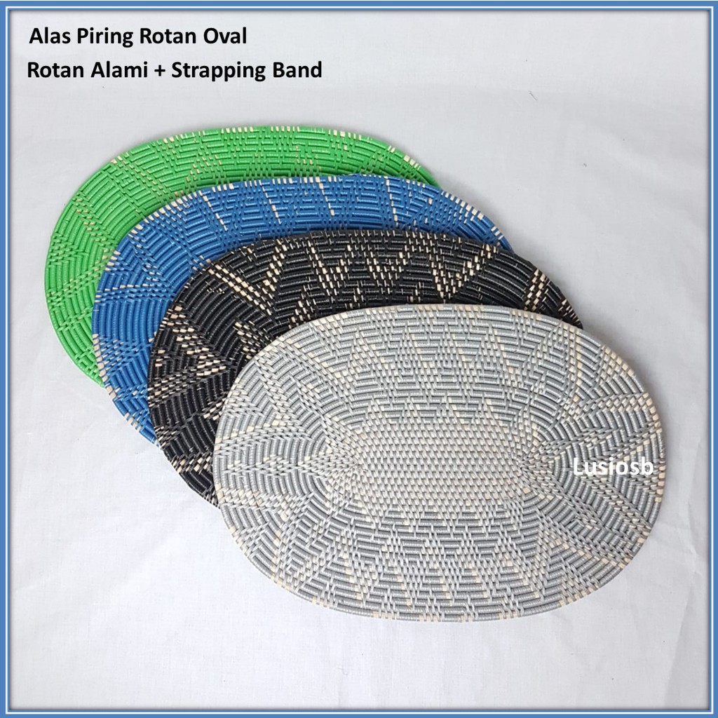 Jual Alas Piring Rotan Oval / Rattan Placemat / Alas Piring Meja ...