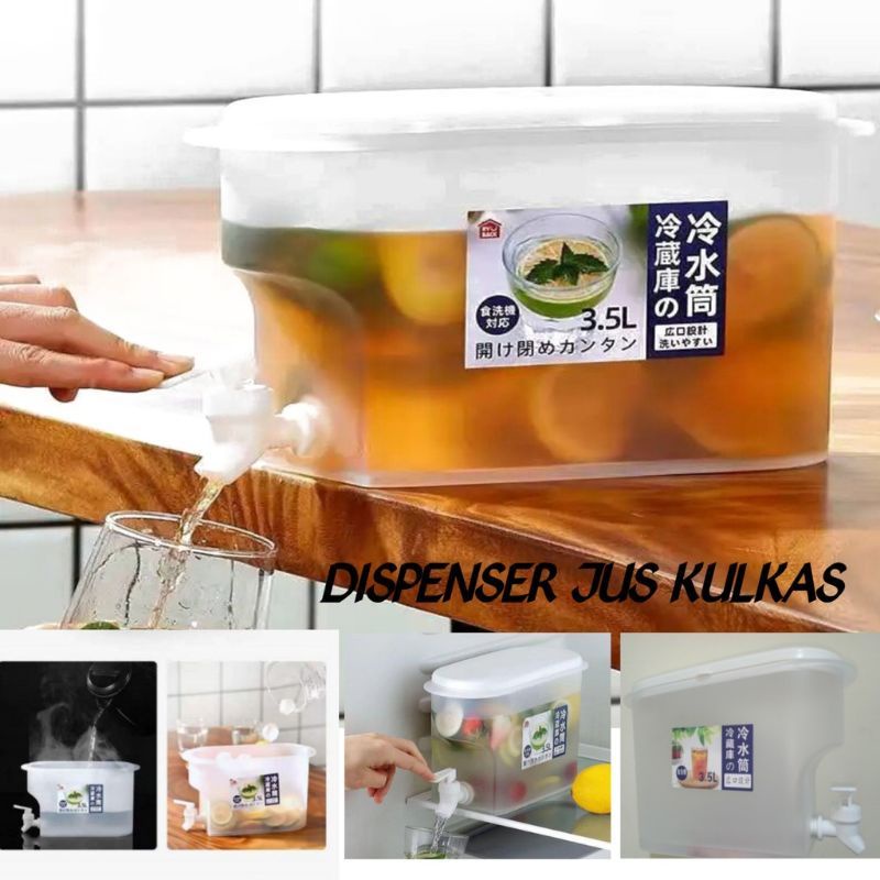 Jual Dispenser Jus kulkas Portable Minuman Dingin 3,5Liter Dispenser ...