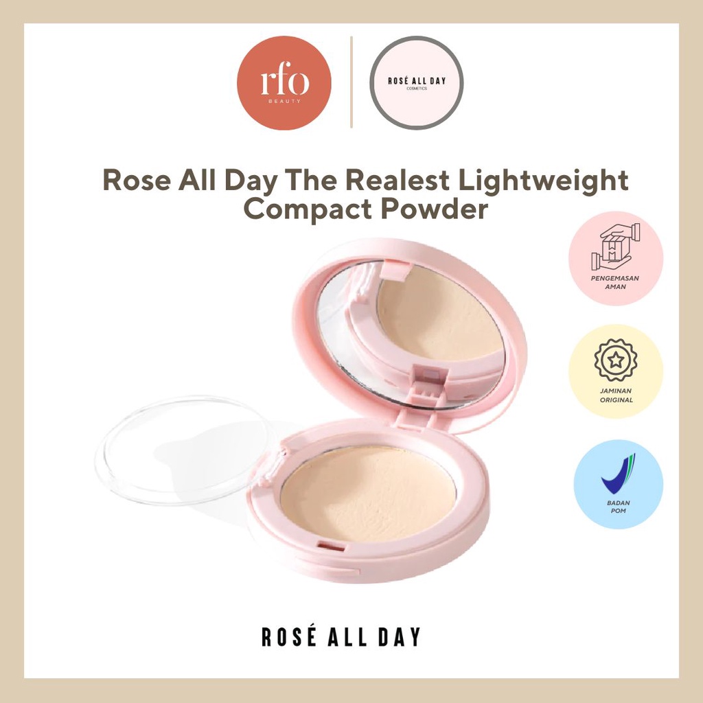 Jual Rose All Day The Realest Lightweight Compact Powder | Shopee Indonesia