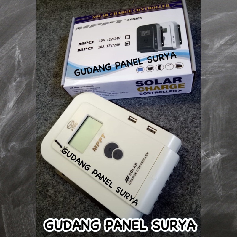 Jual Solar Charge Controller SCC MPPT STEC 20A STEC 12V 24V | Shopee ...