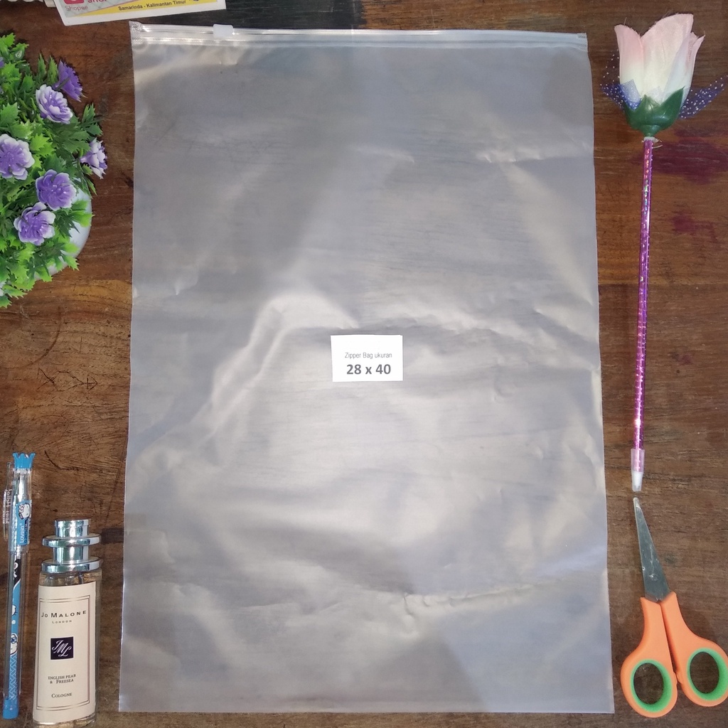 Jual ZIPLOCK DOFF / Zipper Bag Putih Storage Serbaguna / Tas Pouch ...